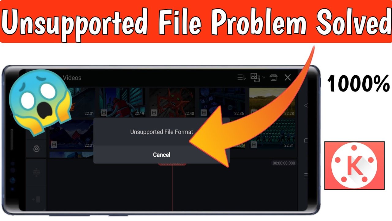 How to Solved Unsupported File Format problem | Kinemaster Unsupported ...