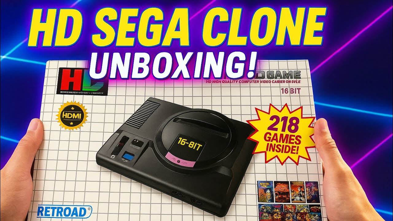 Unboxing the HD Sega Clone Console! | 218-in-1 Genesis Cart Gameplay ...
