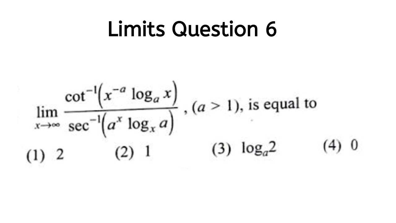 Limits Question 6 - YouTube