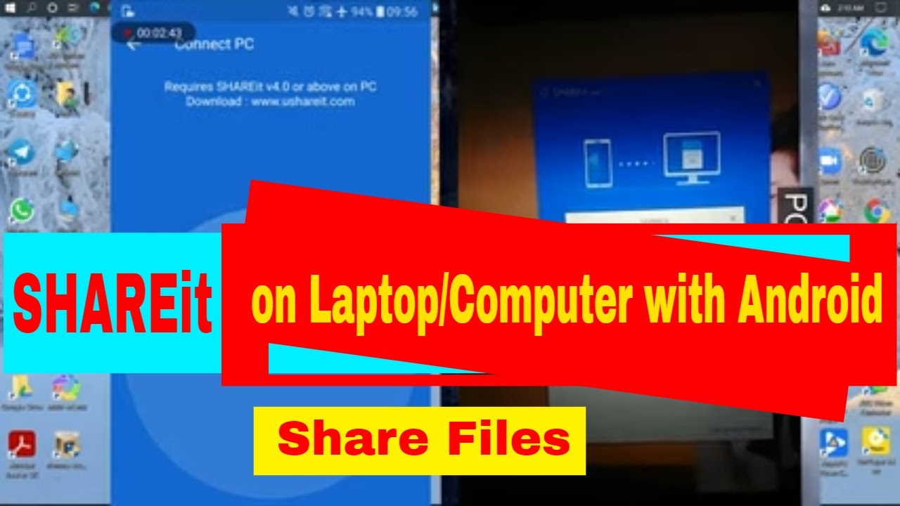 How to Use Shareit on Laptop - Shareit Mobile to PC Connect to Transfer ...