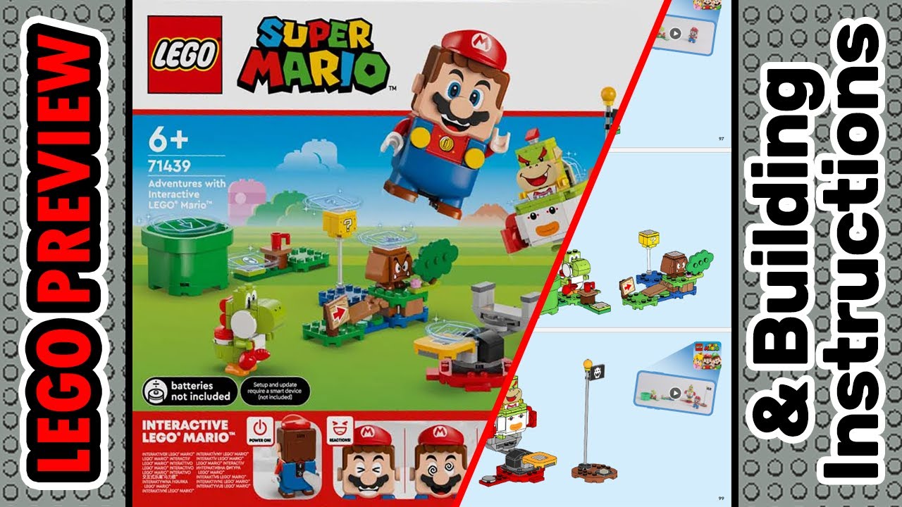 PREVIEW: 71439 LEGO SUPER MARIO, Adventures with Interactive LEGO Mario ...