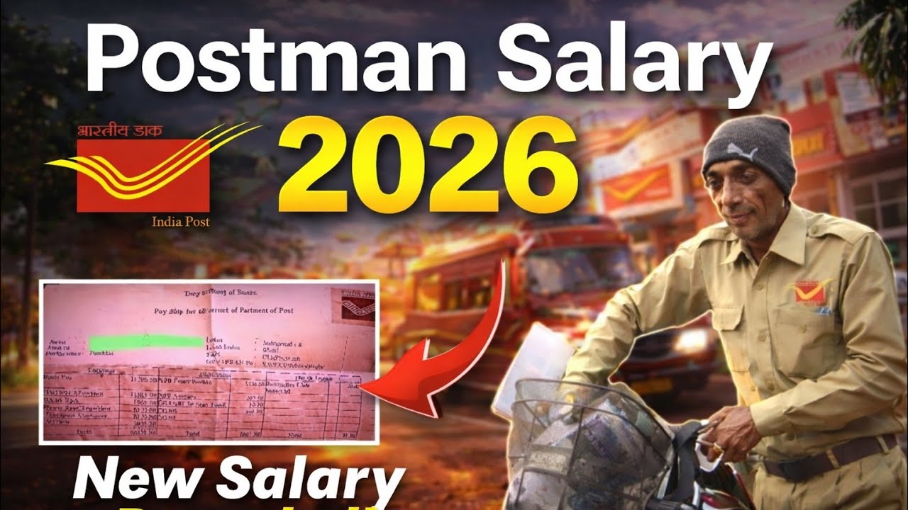 POSTMAN SALARY SLIP 2026 | POSTOFFICE SALARY| डाकिया का वेतन | #postman ...