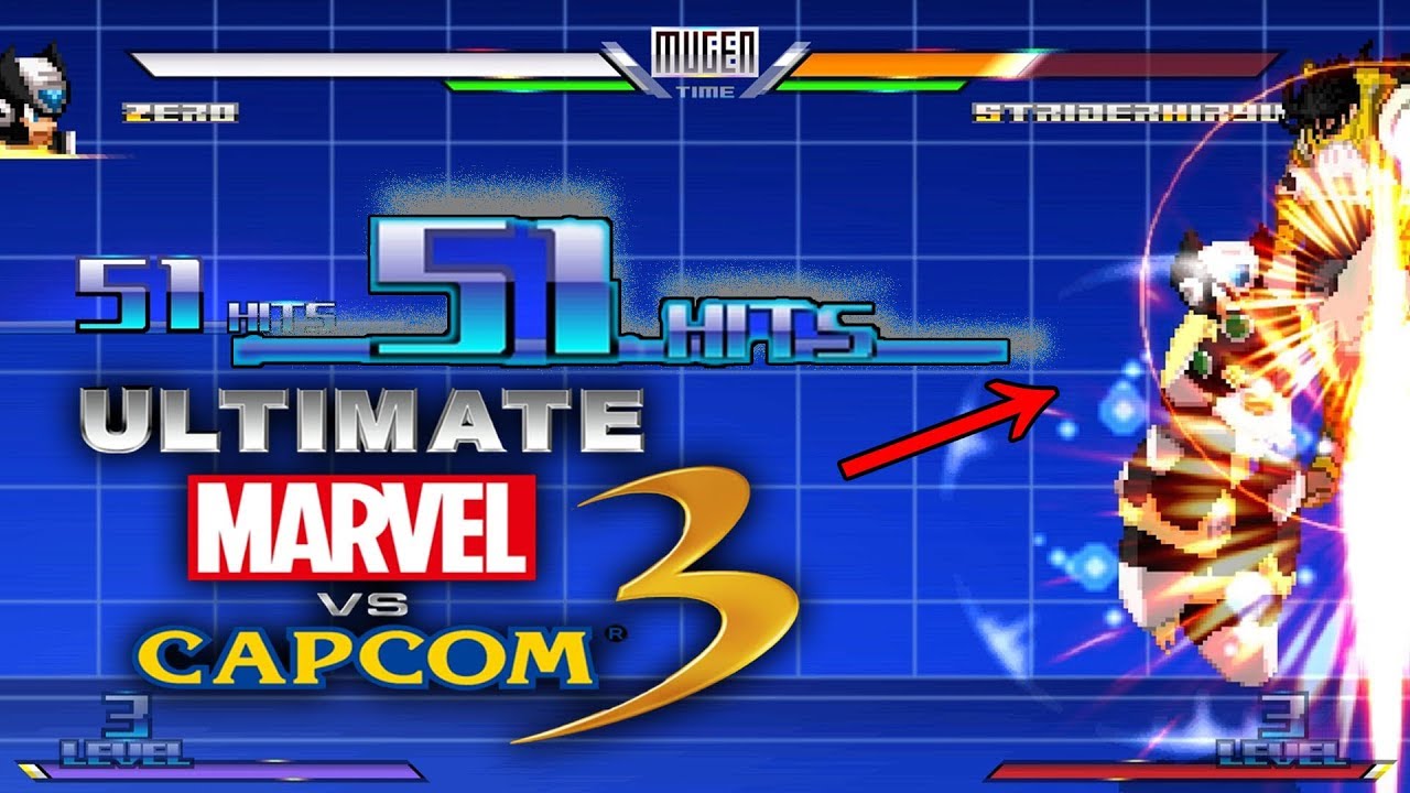Mugen MVC3 Zero Basic type and loop Lightning combo - YouTube