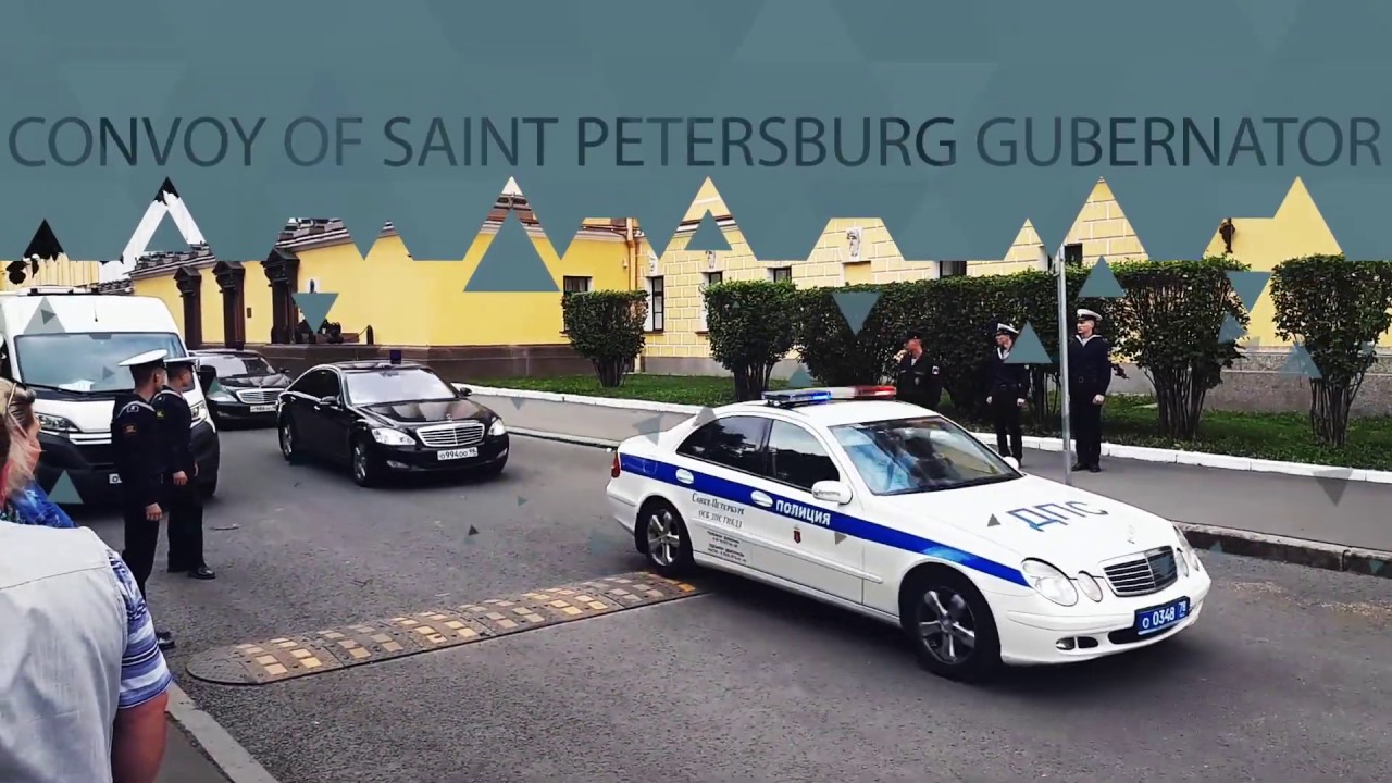 VIP convoys in Saint Petersburg on NAVY Day | Convoy of Russia ...