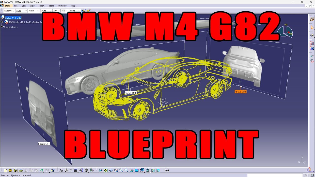BMW M4 G82 - CATIA V5 Blueprint - YouTube