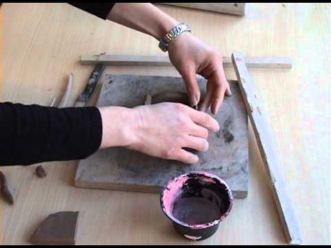 clay and plaster relief - YouTube