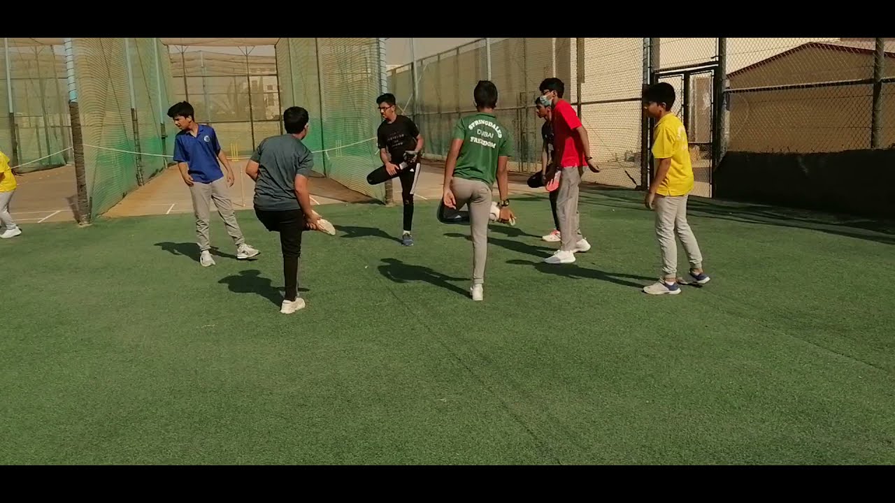 cricket session at Springdale school Cleopatra cricket academy Dubai ...
