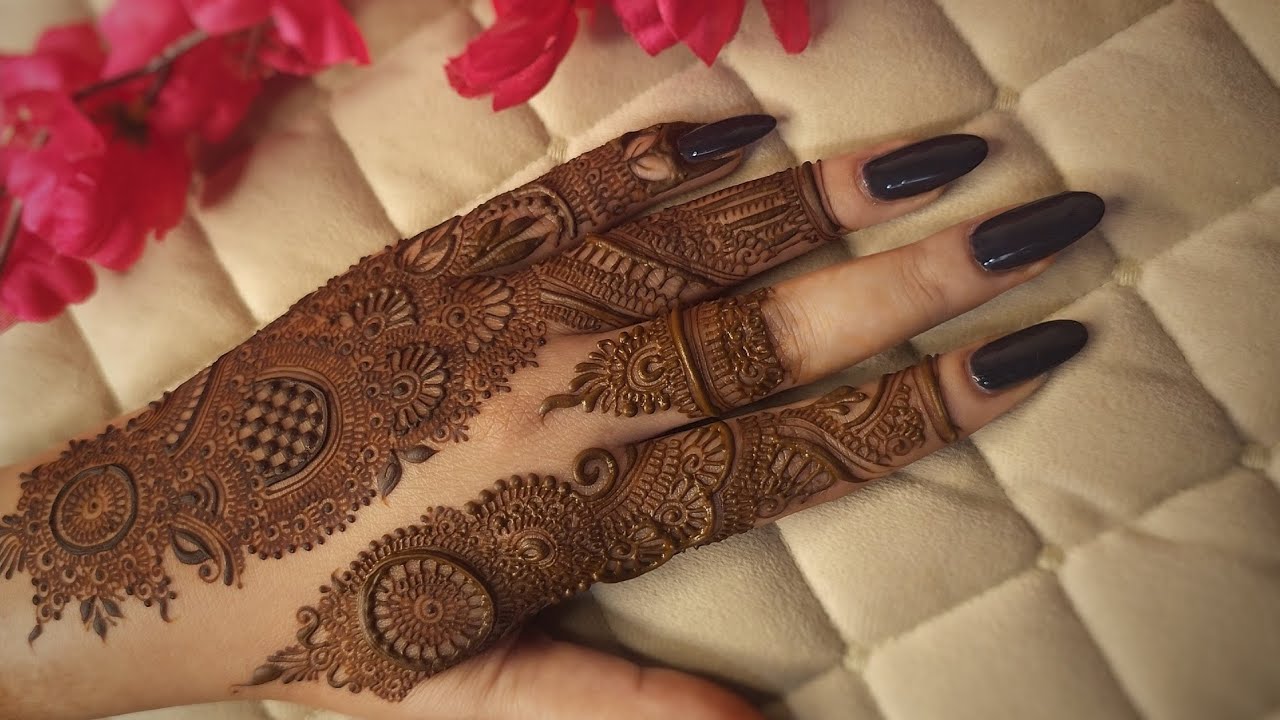 back hand Pakistani mehandi design || nish mehandi tutorial || how to ...