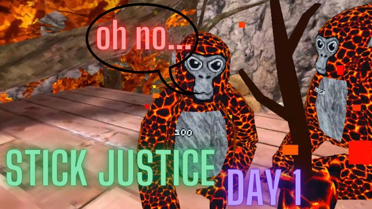Week of STICK JUSTICE Day 1 - Gorilla Tag - YouTube