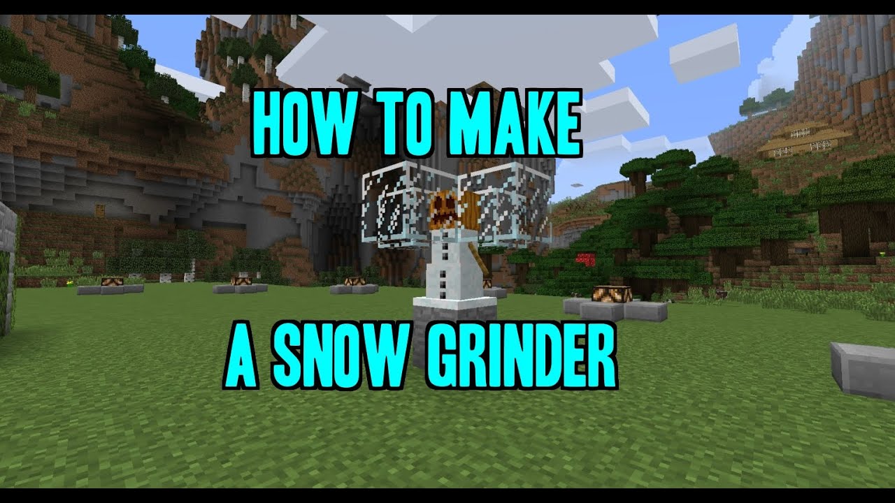 How To Make A Snow Grinder In Minecraft - Tutorial - YouTube