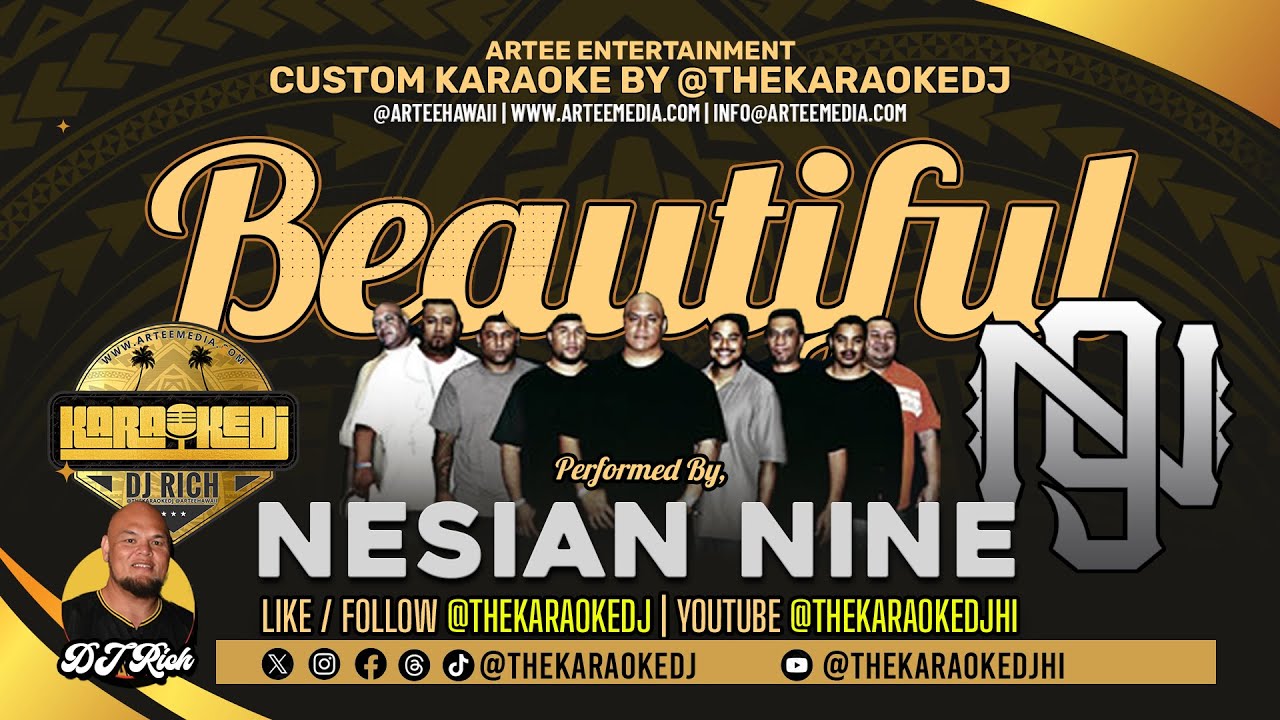Nesian Nine - Beautiful (Karaoke by @thekaraokedjhi) - YouTube