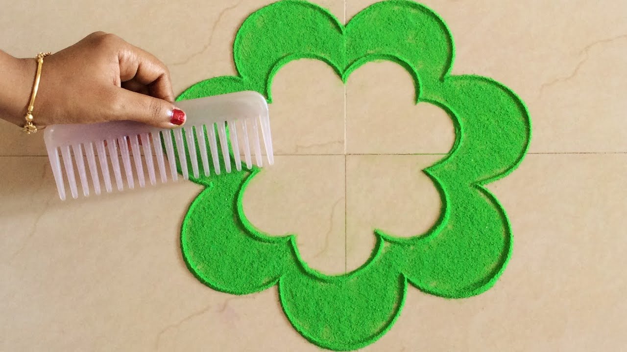 Easy Teacher’s day Rangoli | Festival rangoli | Stress relief rangoli ...