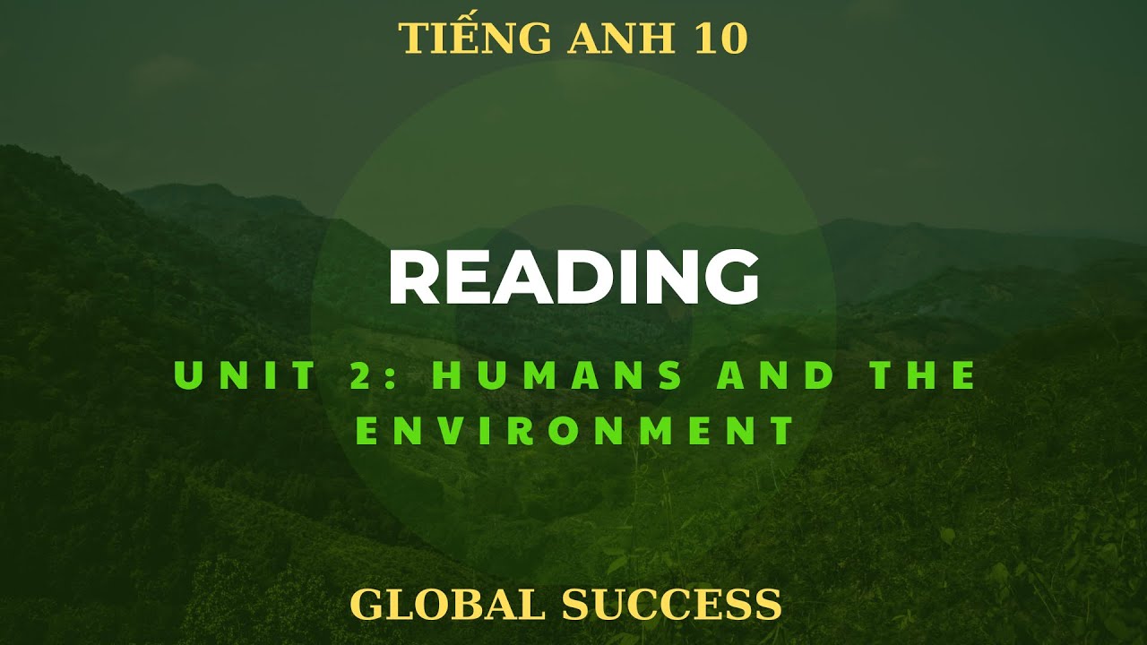 TIẾNG ANH 10- GLOBAL SUCCESS - UNIT 2: HUMANS AND THE ENVIRONMENT ...