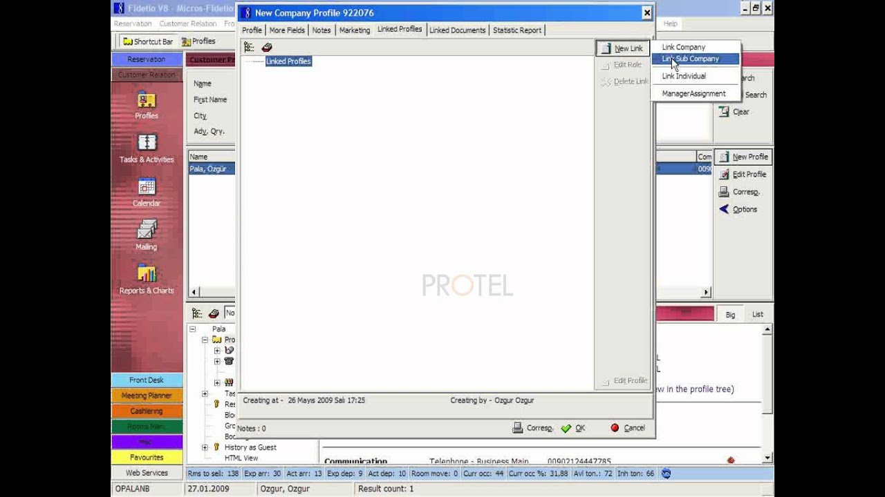 FIDELIO V8 CCM | 04.Ind & Comp Profile Girişi 2 - YouTube
