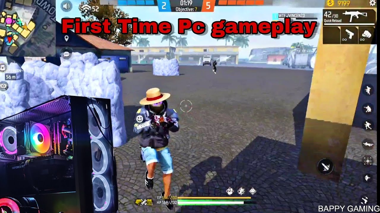 My First Time Pc gameplay free fire | subscribe my channel | Bappy Gaming - YouTube