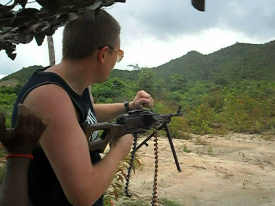 K57 Light Machine Gun in Cambodia - YouTube