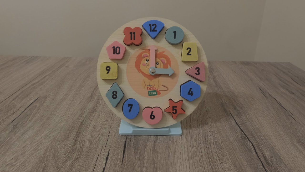 Learn Numbers, Shapes, Colors with Wooden Shape Sorting Clock ...