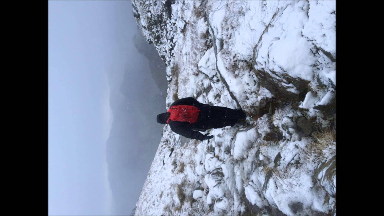 stickle tarn caught in a snow blizard - YouTube