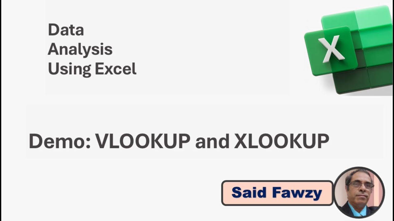 Mastering Data Analysis with Excel: Demo 2 VLOOKUP and XLOOKUP (Arabic ...