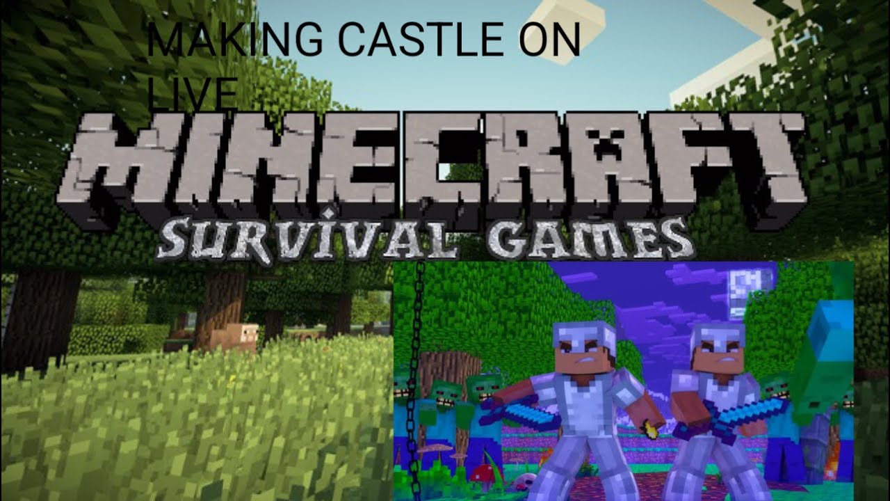 MAKING CASTLE MINECRAFT LIVE STREM SURVIVAL SERIES PART#1 #GAMERFLEET # ...