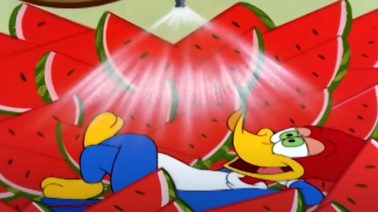 Woody stays cool in hot weather | Woody Woodpecker - YouTube