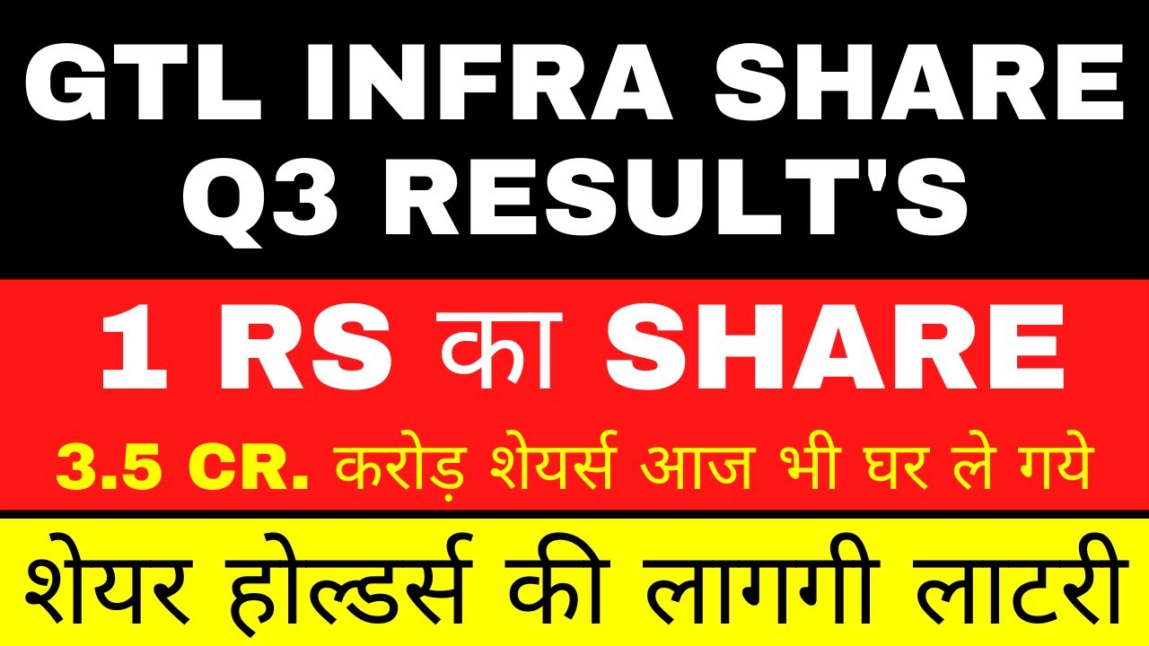 GTL INFRA LATEST NEWS - GTL INFRA SHARE Q3 RESULTS 2022 - GTL INFRA ...