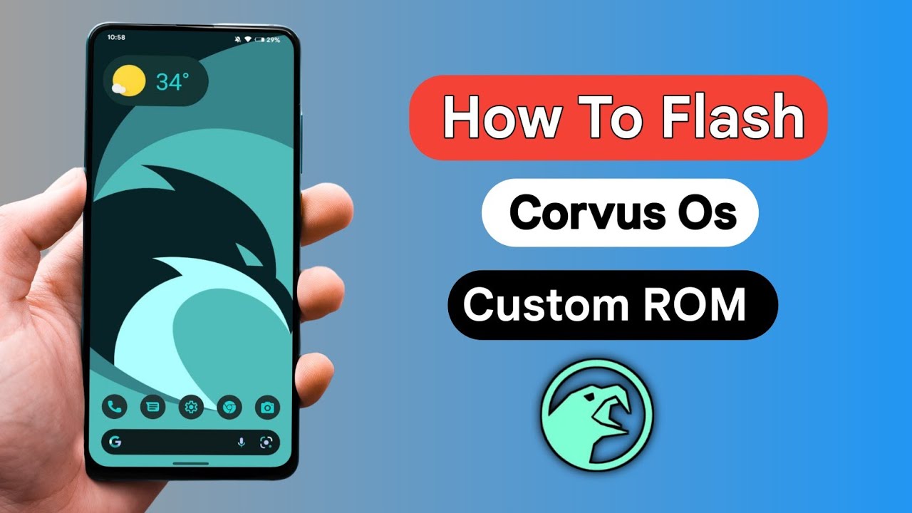 How To Flash Corvus Os Custom ROM - YouTube