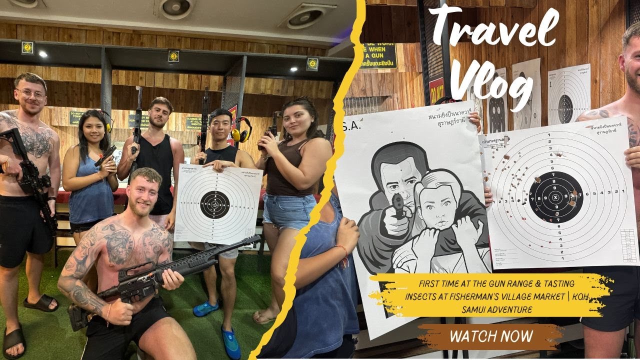 First Time at the Gun Range & Tasting Insects at Fisherman's Village ...