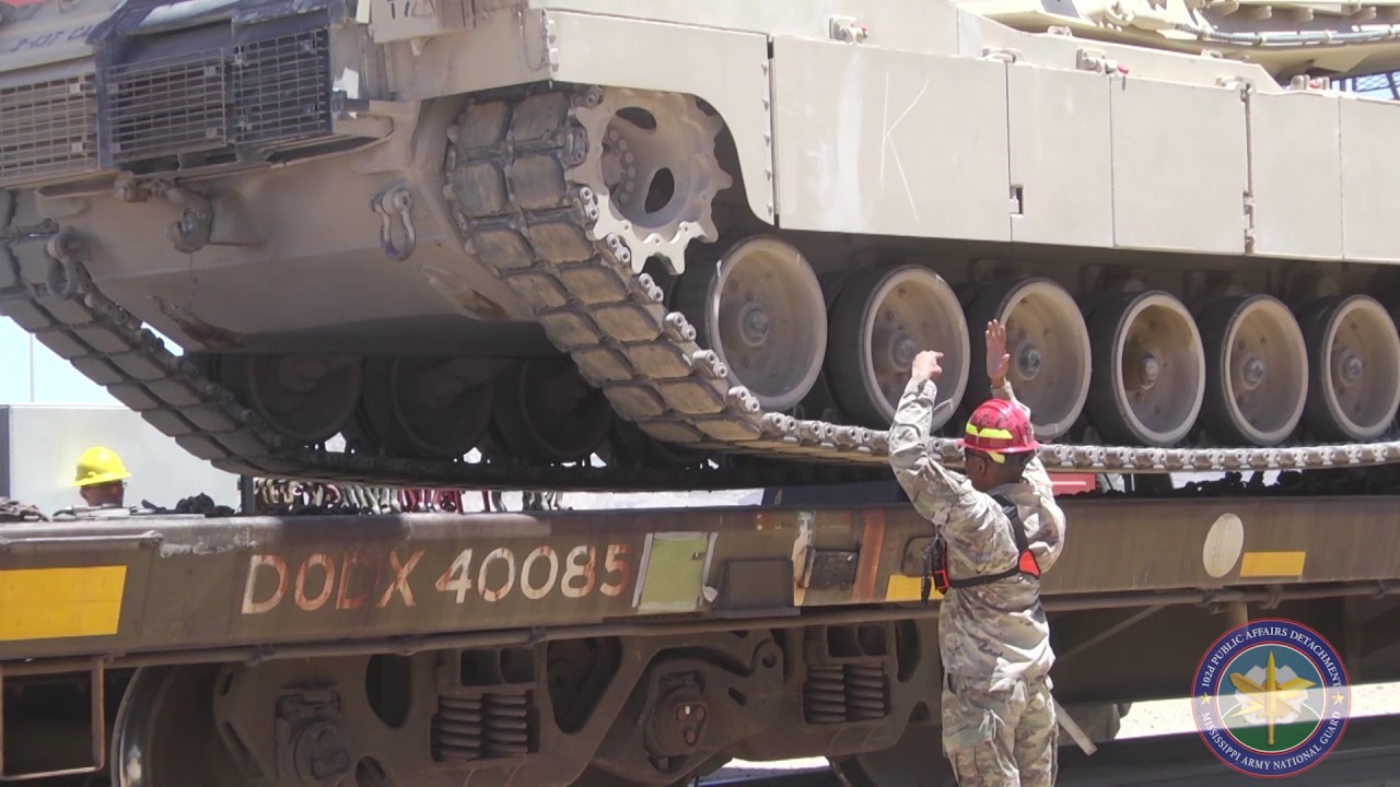 Mississippi National Guard Soldiers Ship a Tank Back Home - YouTube