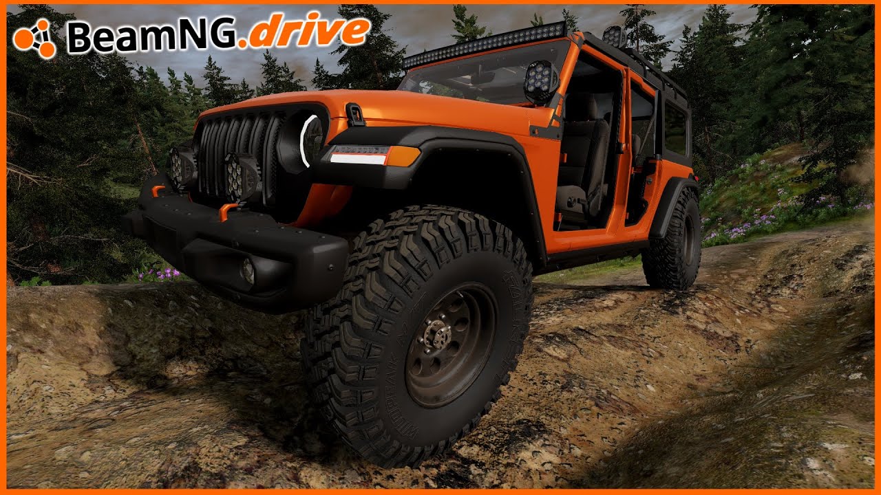 BEAMNG.DRIVE MP | 1ST PERSON CHALLENGE IN JEEP WRANGLER!! (OFFROAD ...