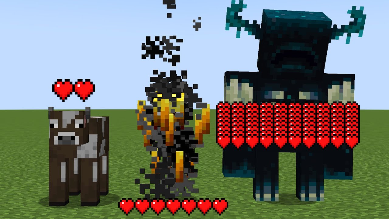 minecraft mob health comparison - YouTube