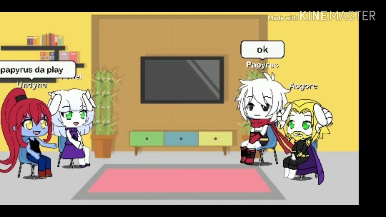 Gacha Life Papyrus, Undyne, Asgore e Toriel reagindo a stronger than ...