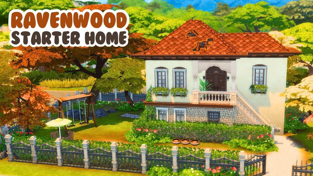 Ravenwood Starter Home || The Sims 4: Speed Build "Life & Death" - YouTube