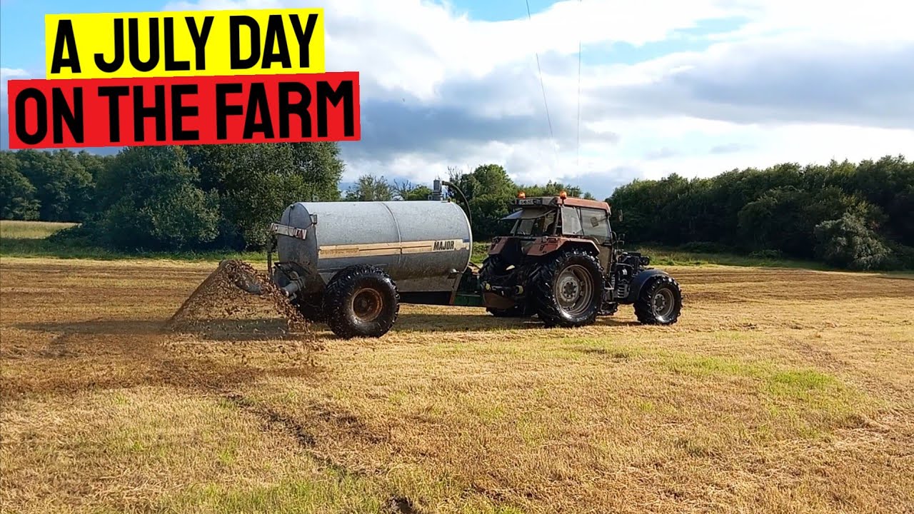 A JULY DAY ON THE FARM | FENCING, BRANCHES & SLURRY - YouTube