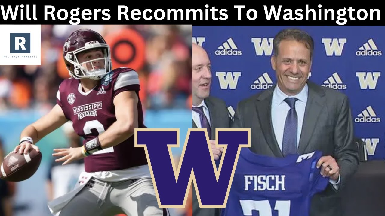 Will Rogers Commits BACK To Washington | Washington Huskies Football ...