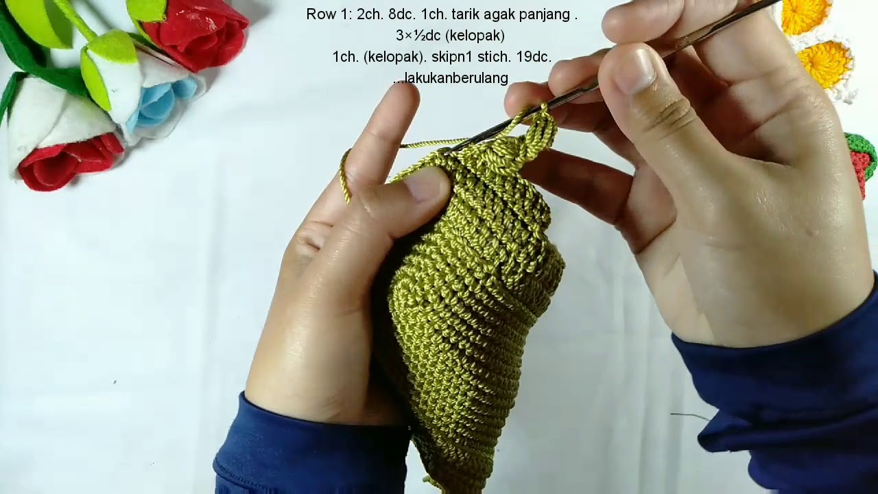 Crochet || Cara Merajut Tas Motif Bunga || Perajut Pemula || Tas ...