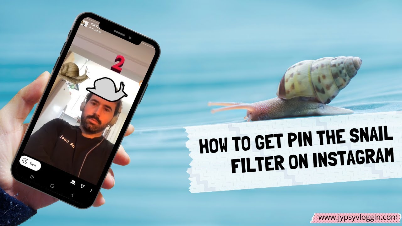 How to get pin the snail filter on Instagram - YouTube