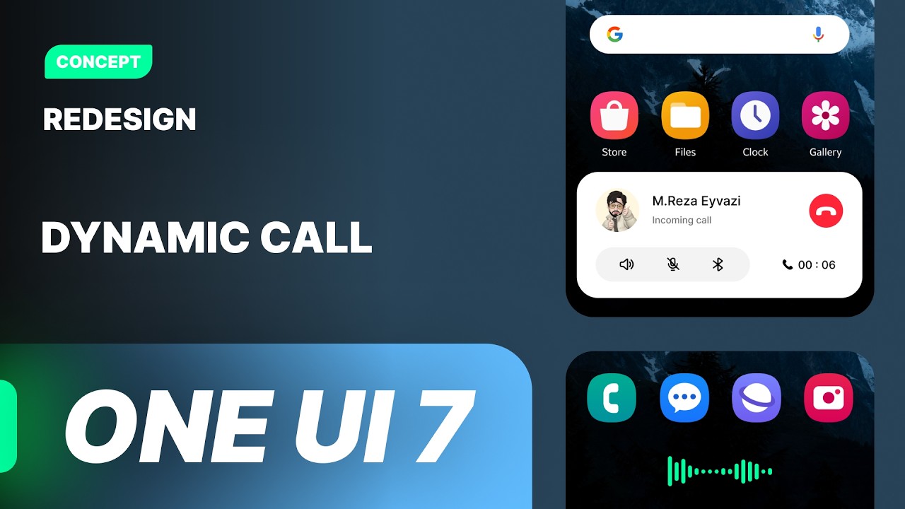Redesign Call With Dynamic Navigation Bar Animation - One UI 7 - YouTube