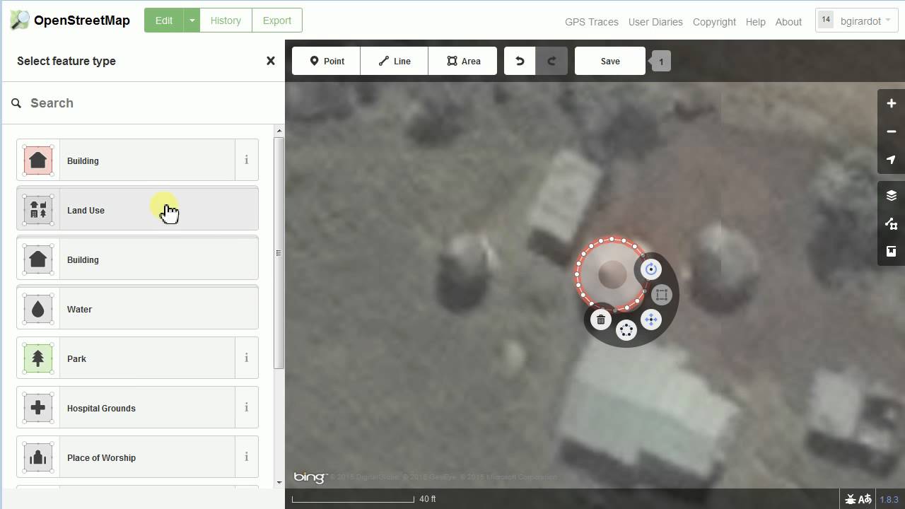 Mapping Round Buildings in OSM with the iD Editor - YouTube