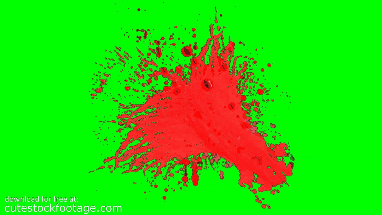 blood splatter 1 - HD chroma key footage - YouTube