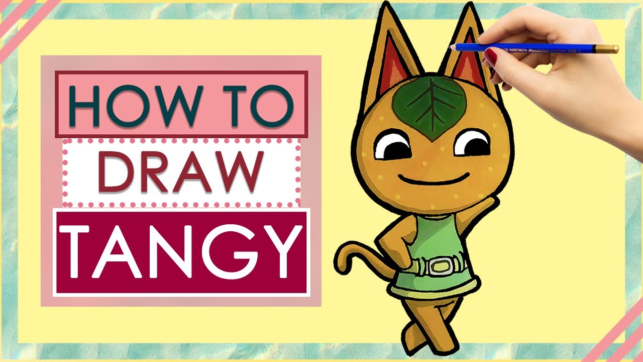 How to Draw [TANGY from ANIMAL CROSSING] Easy Step Tutorial - YouTube