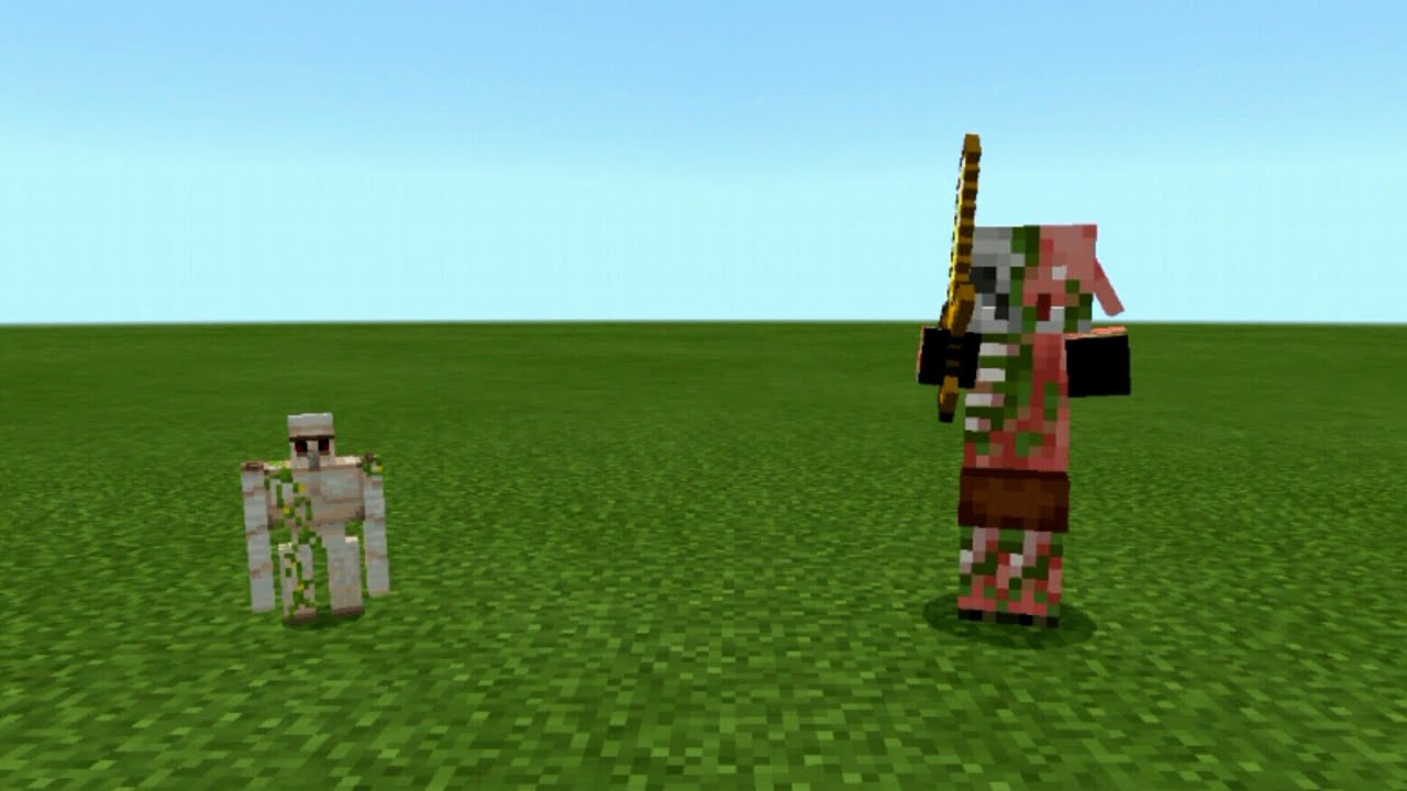 minecraft cursed - Iron golem vs Piglin - YouTube