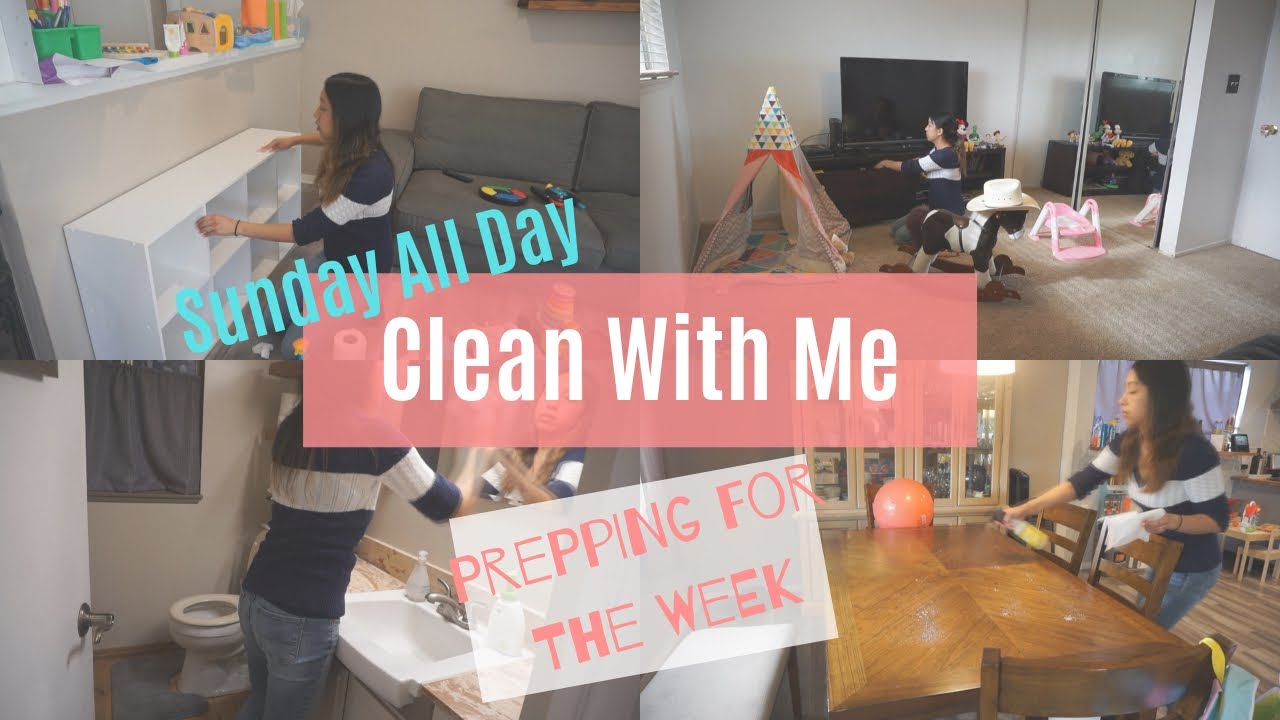 Sunday Clean With Me | Sunday Clean Routine | Prepping For The Week ...