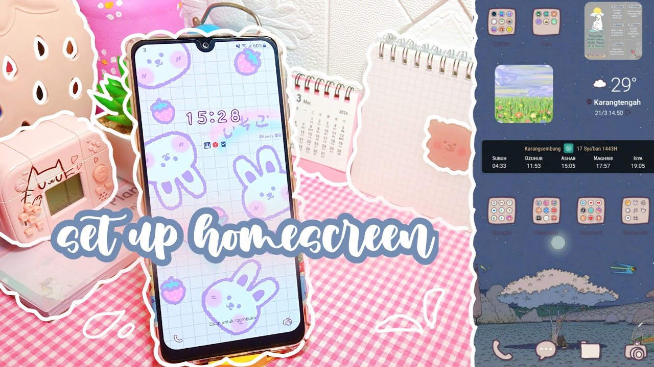 🍒 set up homescreen | decorate my phone (≧∇≦)/ - YouTube
