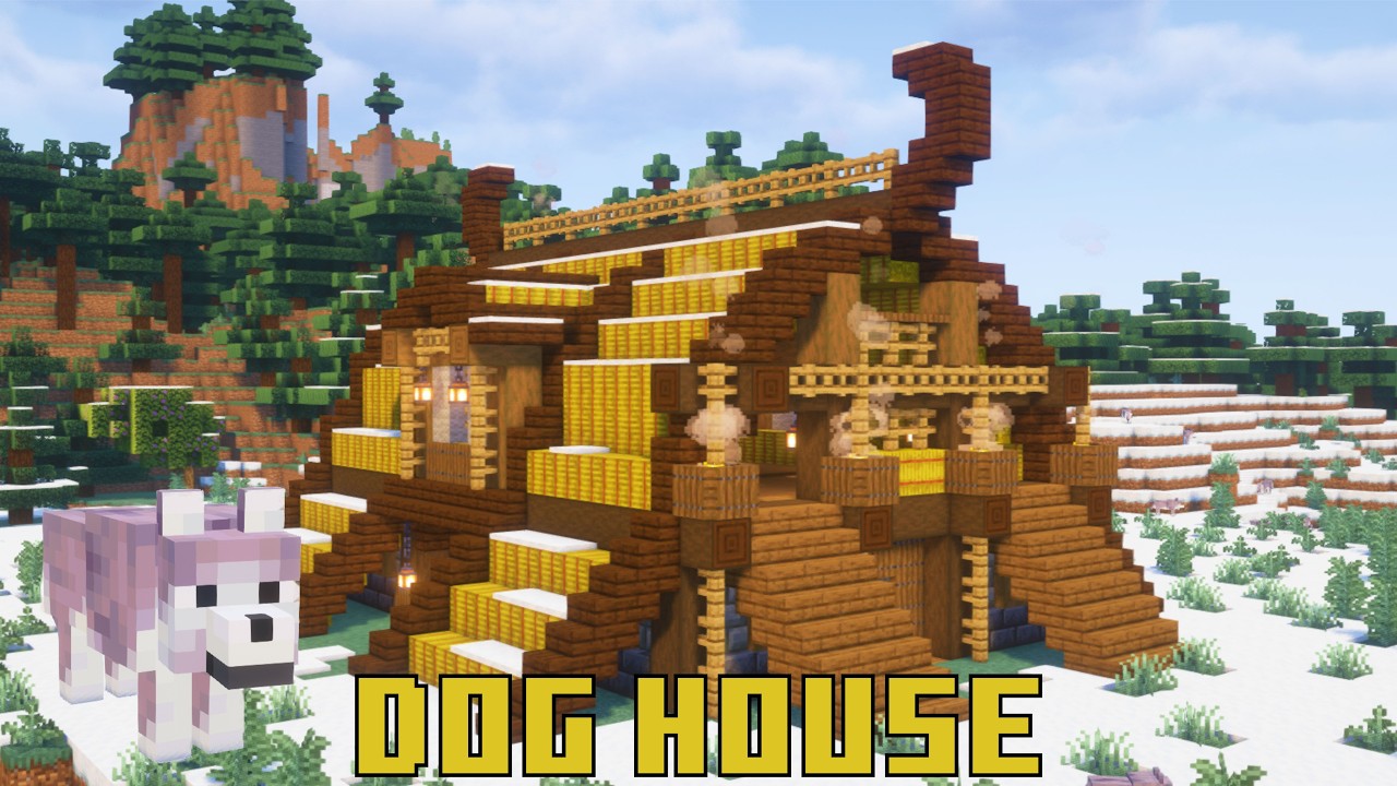 How to build Dog House 5/8 (Ashen type) - Minecraft Tutorial - YouTube