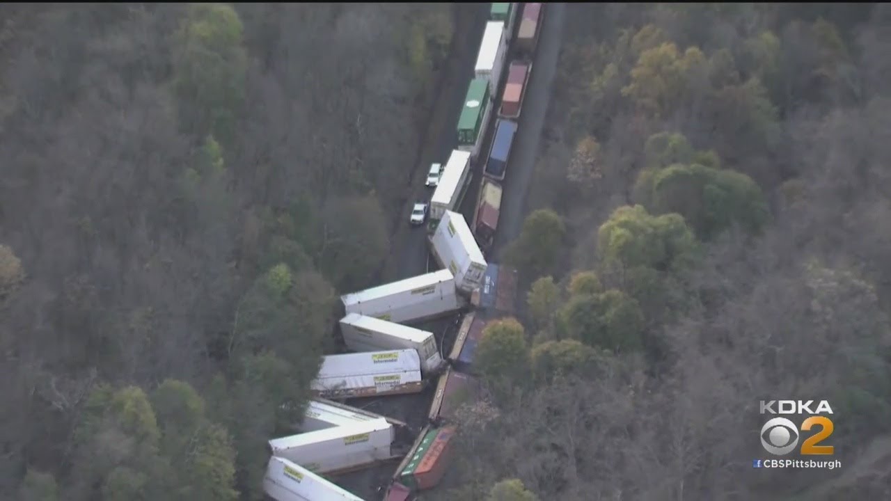 Cleanup Is Underway After 3 Train Cars Collide - YouTube