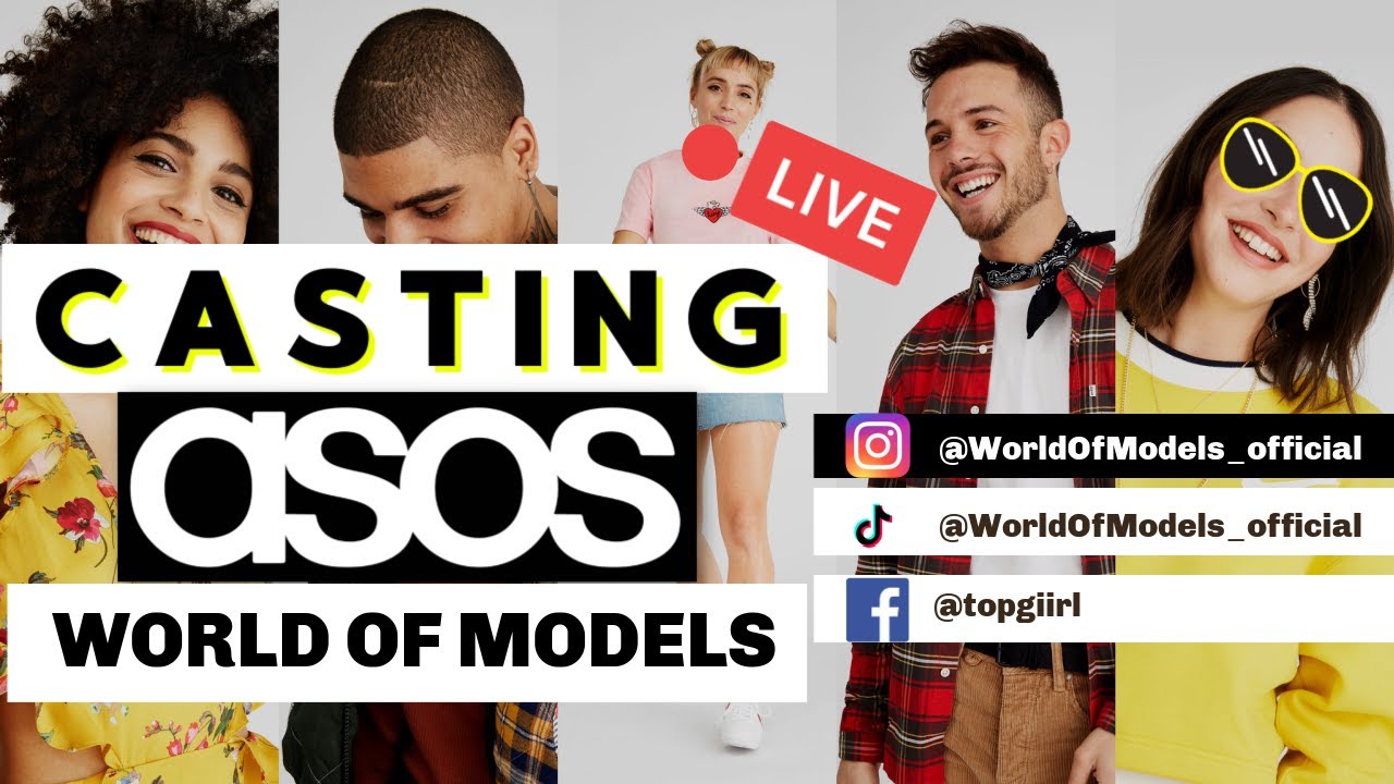 CASTING WORLD OF MODELS pour les produits ASOS " Lien du casting " dans ...
