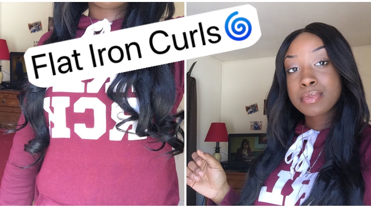 How To: Curl Weave With A Flat Iron(epic fail😂)Ft Hurela Hair - YouTube