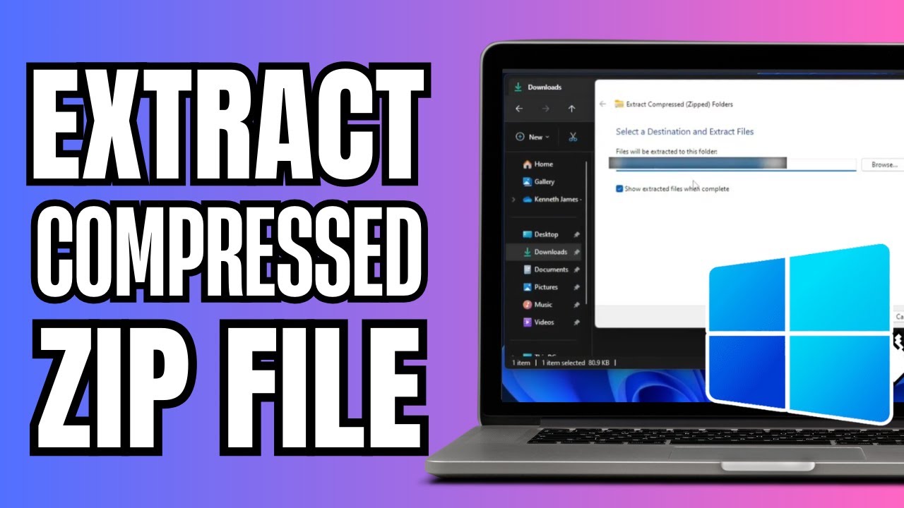 How To Extract Compressed Zip File Windows 11 (Easy Method) - YouTube