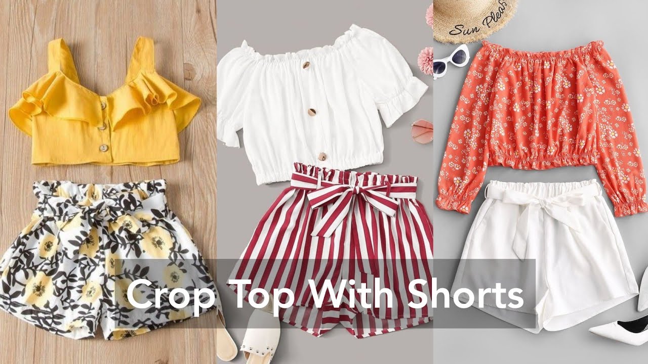 New Crop Top With Shorts| Trending Stylish Crop Top| Short Tops| Girls ...